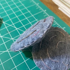 Wool Felt Wool Clams Removable Clam Meat Set of 3 Play Foods Handmade ...