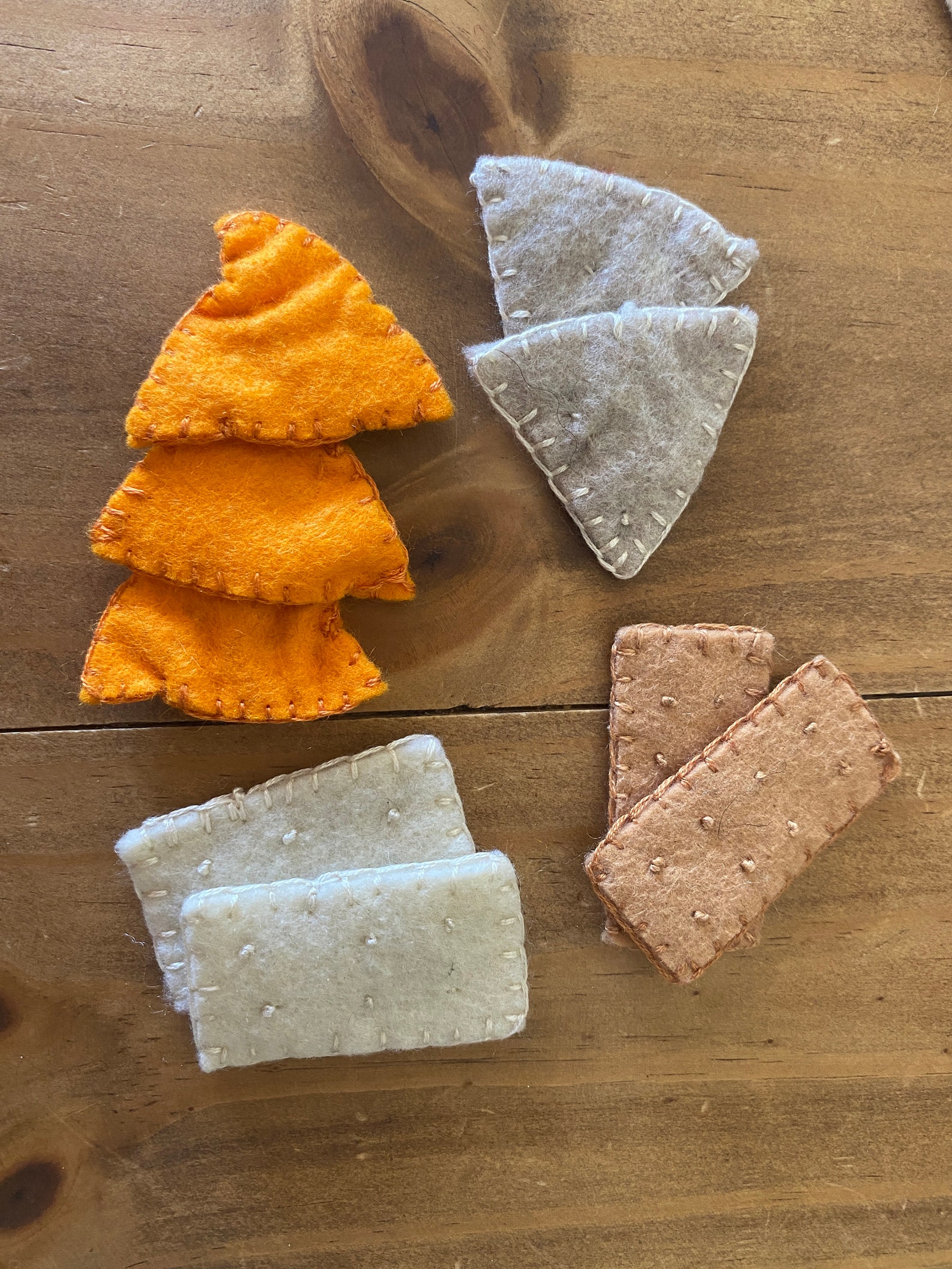 Wool Felt Food 50 Piece Set Play Foods Handmade Hand Stitched - Etsy