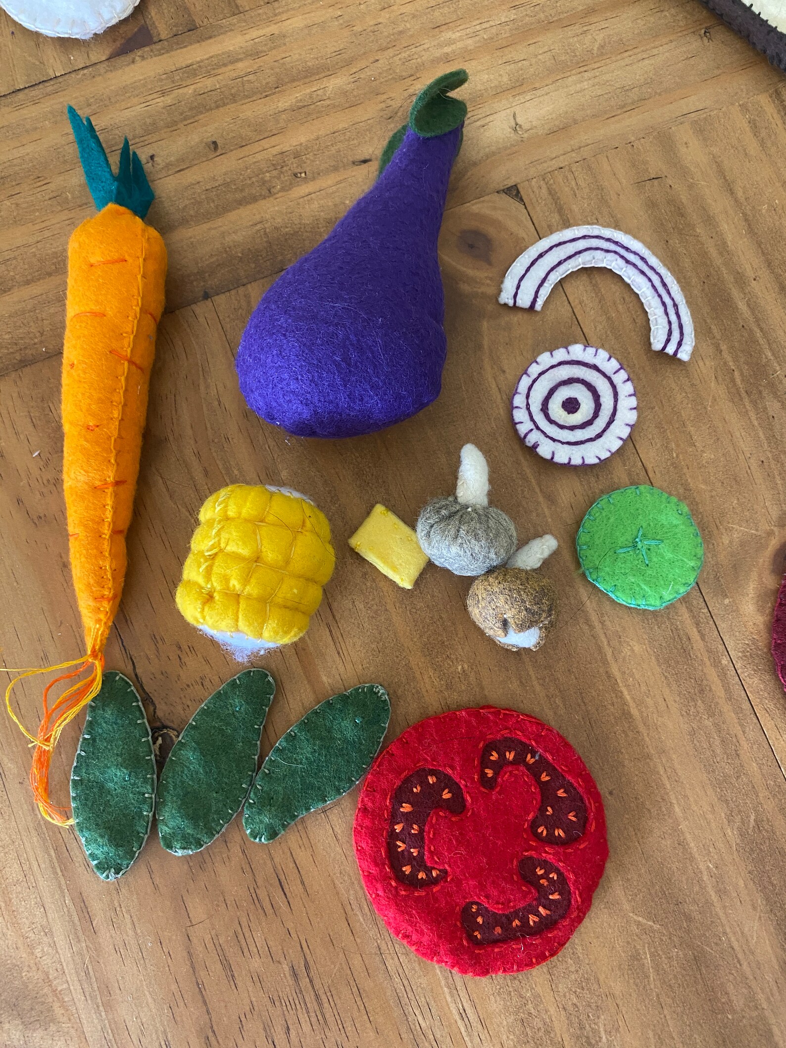 Wool Felt Food 50 Piece Set Play Foods Handmade Hand Stitched - Etsy