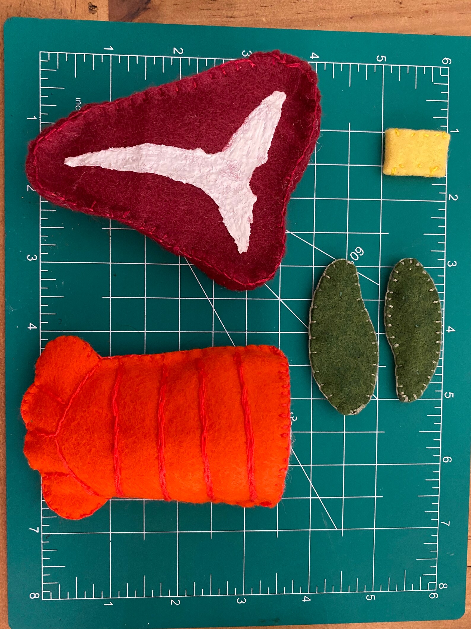 Wool Felt Surf and Turf Lobster and Steak Play Foods Handmade Hand ...