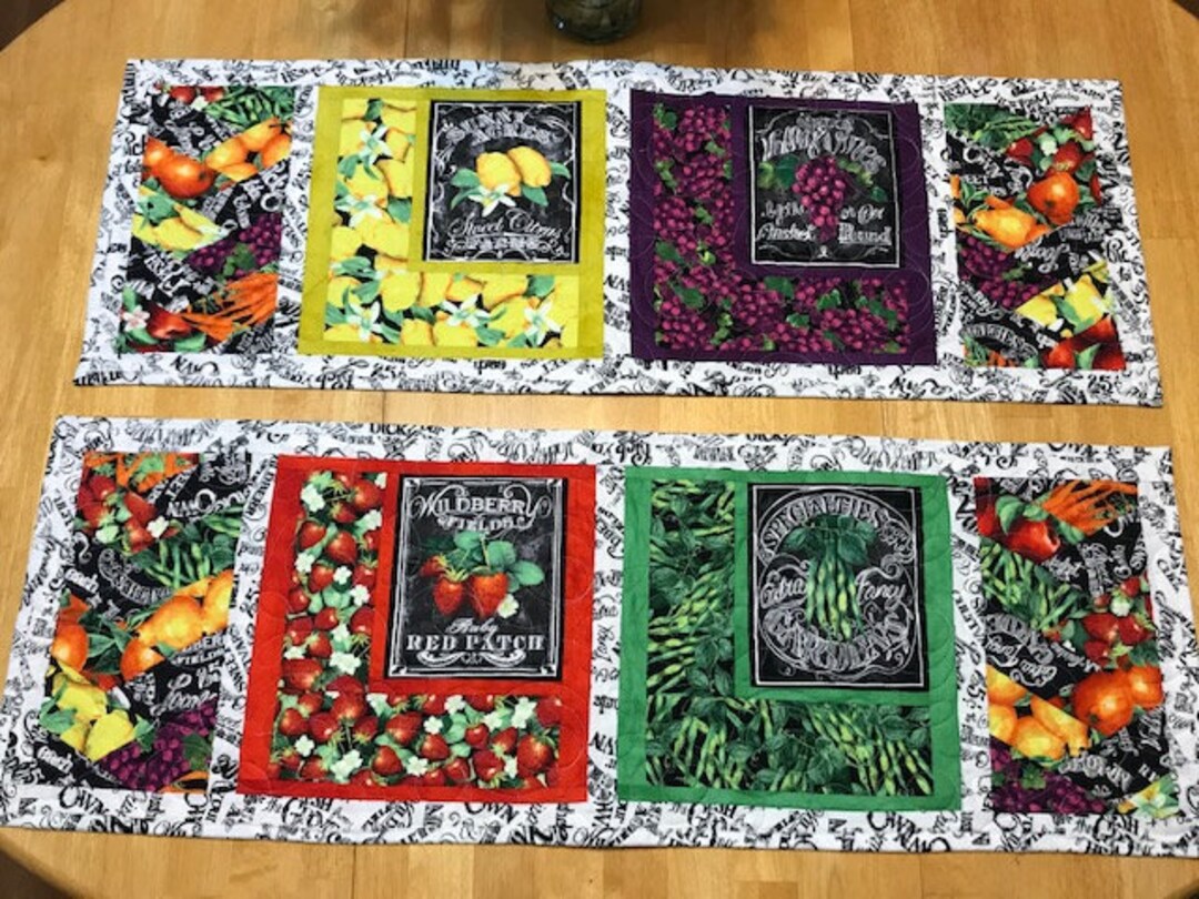 Farmers Market Tablerunner - Etsy