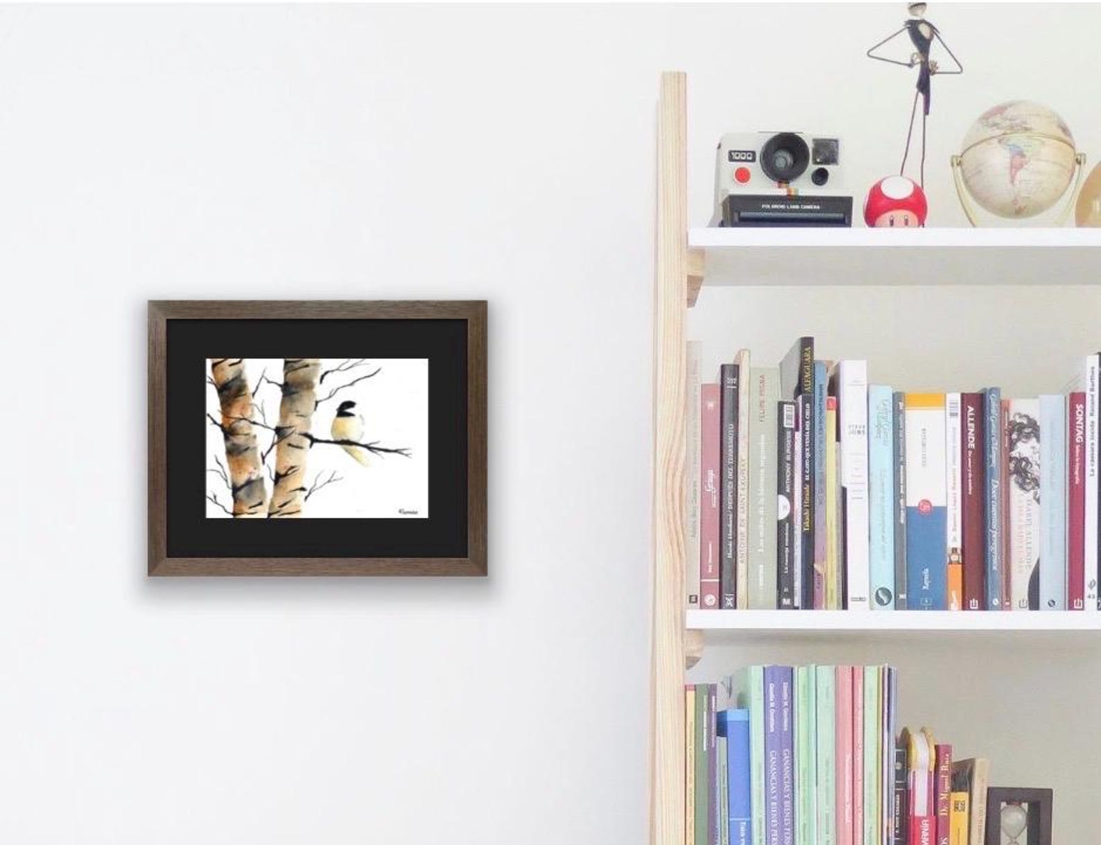 Chickadee in Birch Tree, Watercolor Print - Etsy