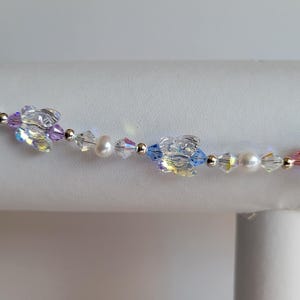 Swarovski Crystal Clear AB Butterflies and Beads, Czech Pastel Crystals, Freshwater Pearls ...
