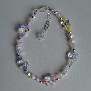 Swarovski Crystal Clear AB Butterflies and Beads, Czech Pastel Crystals, Freshwater Pearls ...