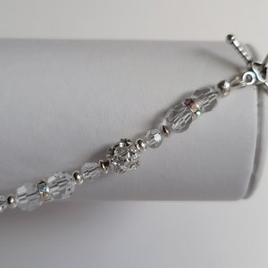 Clear Swarovski Crystal, Egyptian Glass & Sterling Bracelet 2312 - Etsy