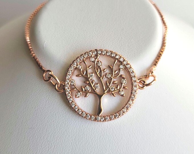 Bolo Rose Gold Plated Tree of Life Bolo Bracelet #2412 - Etsy