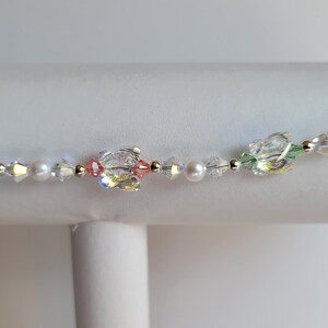Swarovski Crystal Clear AB Butterflies and Beads, Czech Pastel Crystals, Freshwater Pearls ...