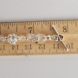 Clear Swarovski Crystal, Egyptian Glass & Sterling Bracelet 2312 - Etsy