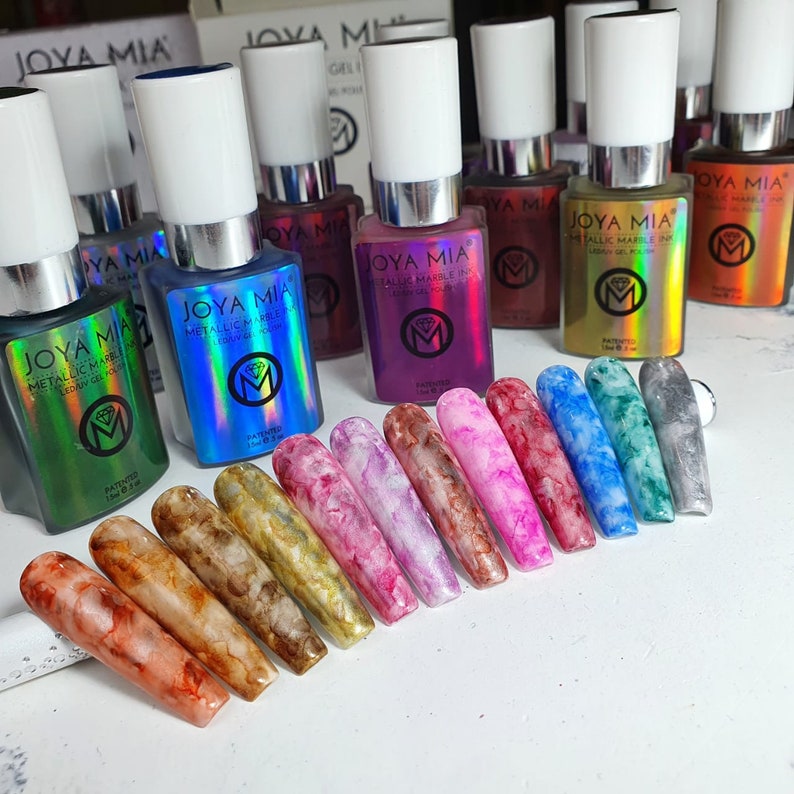 Metallic Marble Ink Set of 12 Colors With Free Marbelizer - Etsy