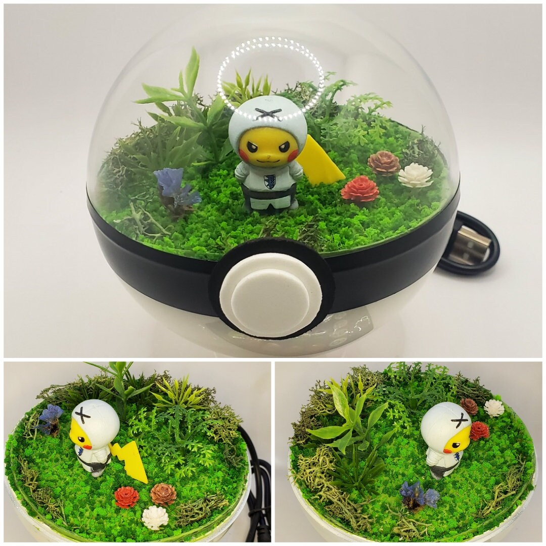 Pikachu Team Plasma Outfit Poke'rarium 4in With Leds - Etsy