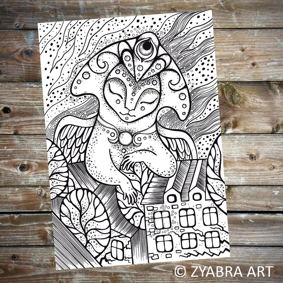 Printable Coloring Page A4 Angel - Etsy