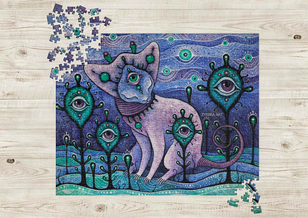 Jigsaw Puzzle Purple Dream - Etsy
