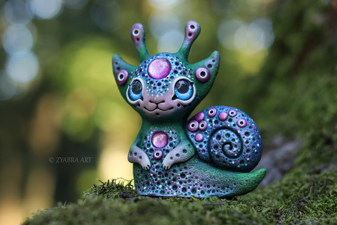 Little Zyabra Snail | Cosmic Creature Handmade Unique Gift Collectible ...