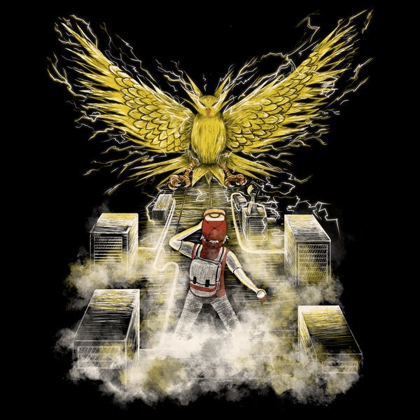 Pokemon Shirt Zapdos Legendary Bird Encounter Yellow Team Instinct ...
