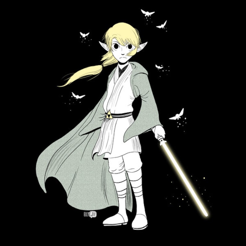 Light Side of the Triforce - Link Jedi Shirt Legend of Zelda Star Wars ...