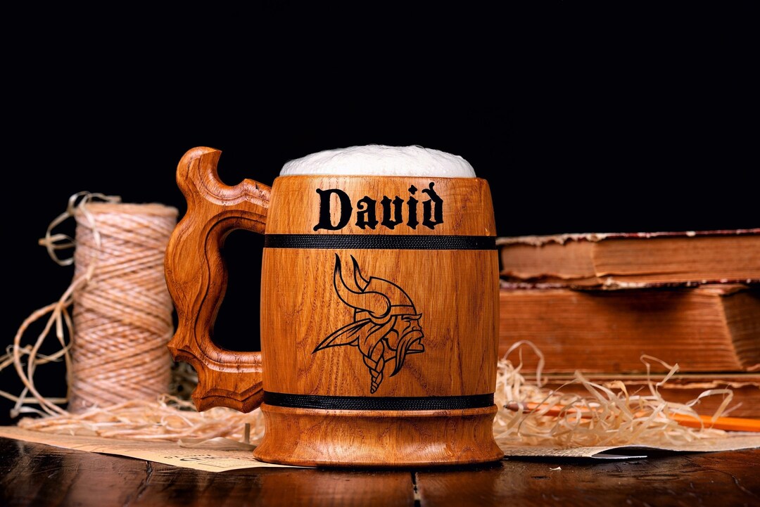 Viking Mugs Personalized Viking Coffee Mugs, Custom Viking Mugs, Wooden ...