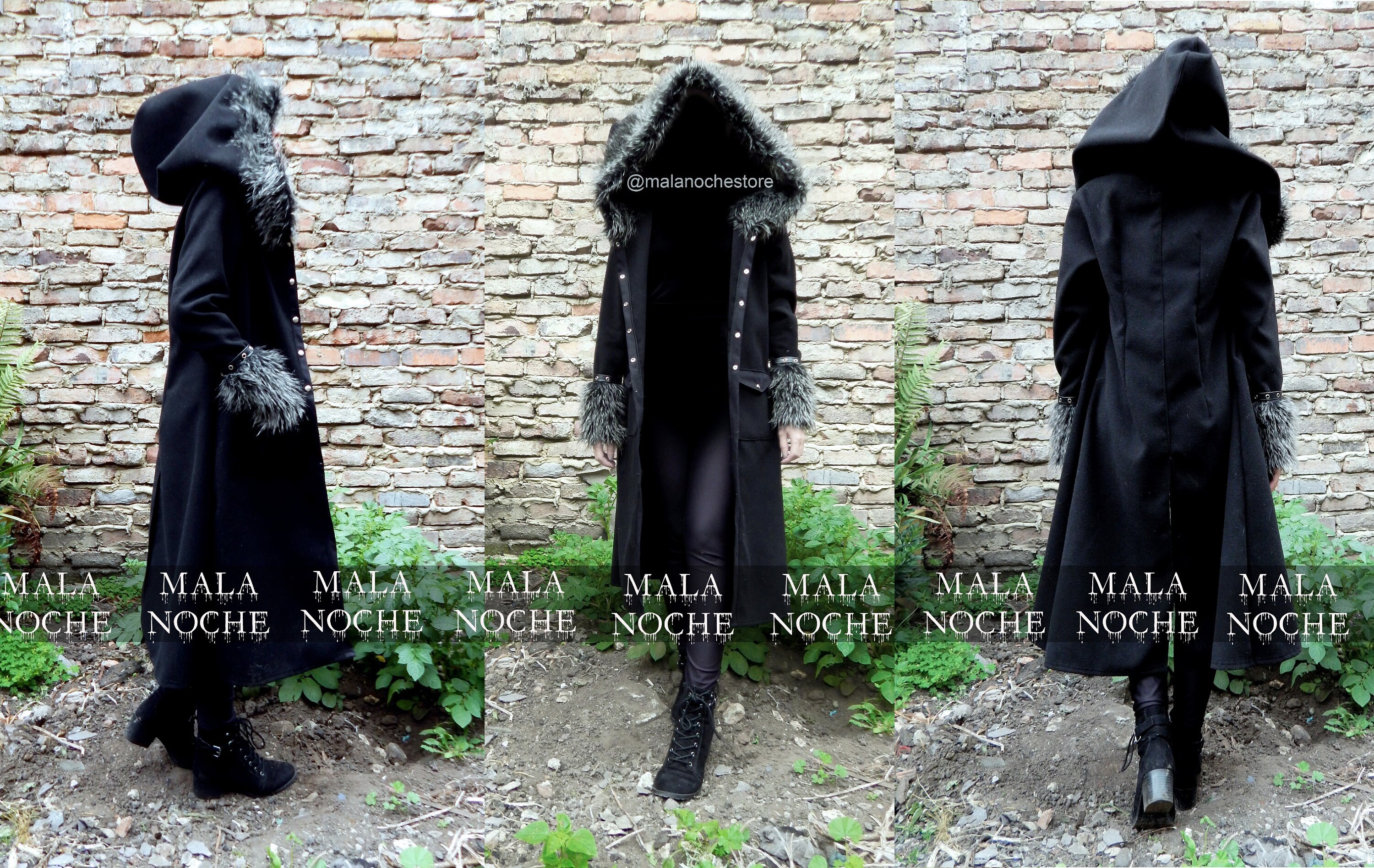 Coat Condesa Black Goth Coat Dark Gothic Tunic Oversize | Etsy