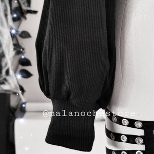 Crop Top Pandora, Crop Goth, Gothic Clothing, Black Blouse, Witchy ...