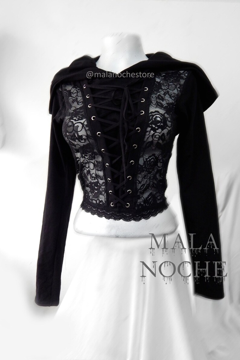 Crop Sabrina Crop Top Crop Lace Goth Gothic Dark - Etsy