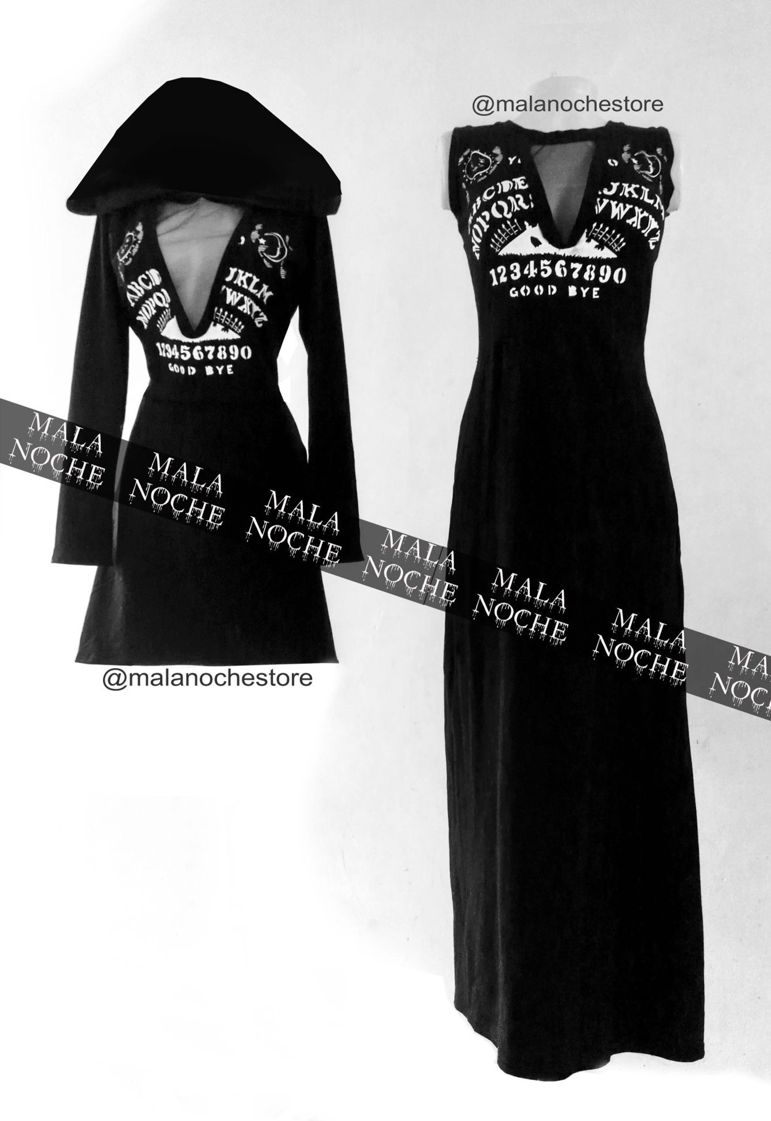 Ouija Dress, Gothic Dress, Dark, Witch, Witchy, Ritual Dress, Black ...