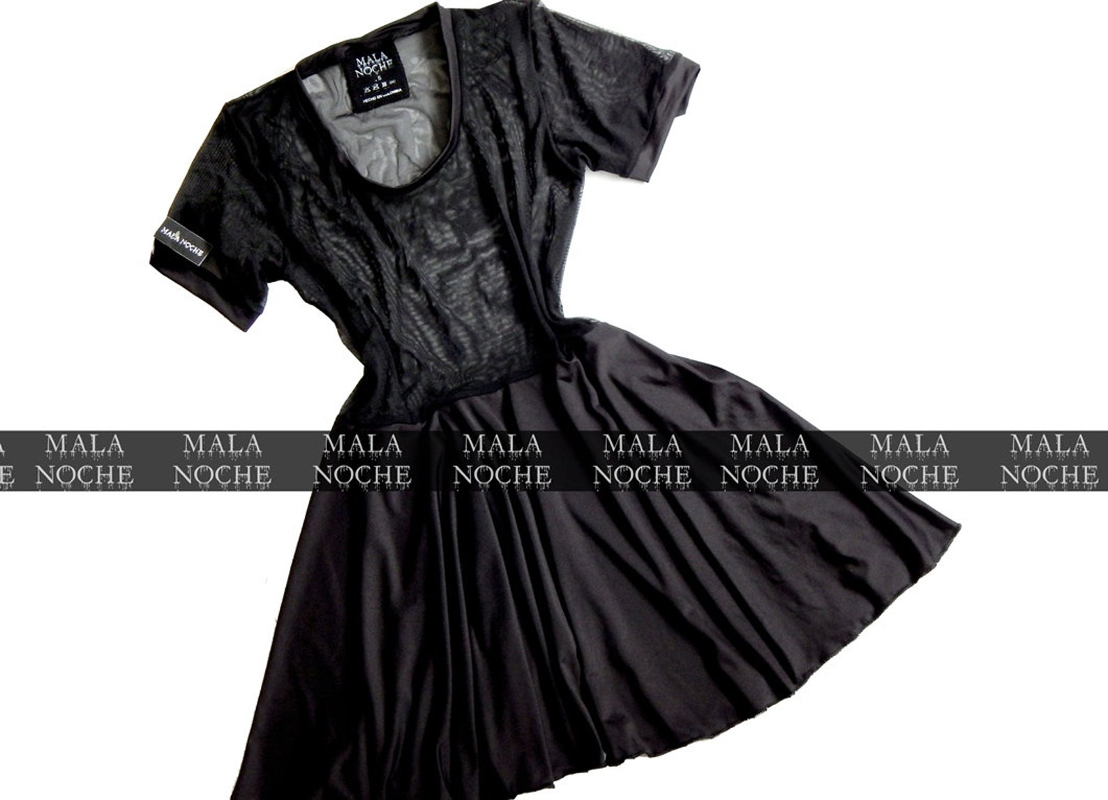 Black Short Dress Dress Mesh Goth Dress Dark Dress Witch - Etsy