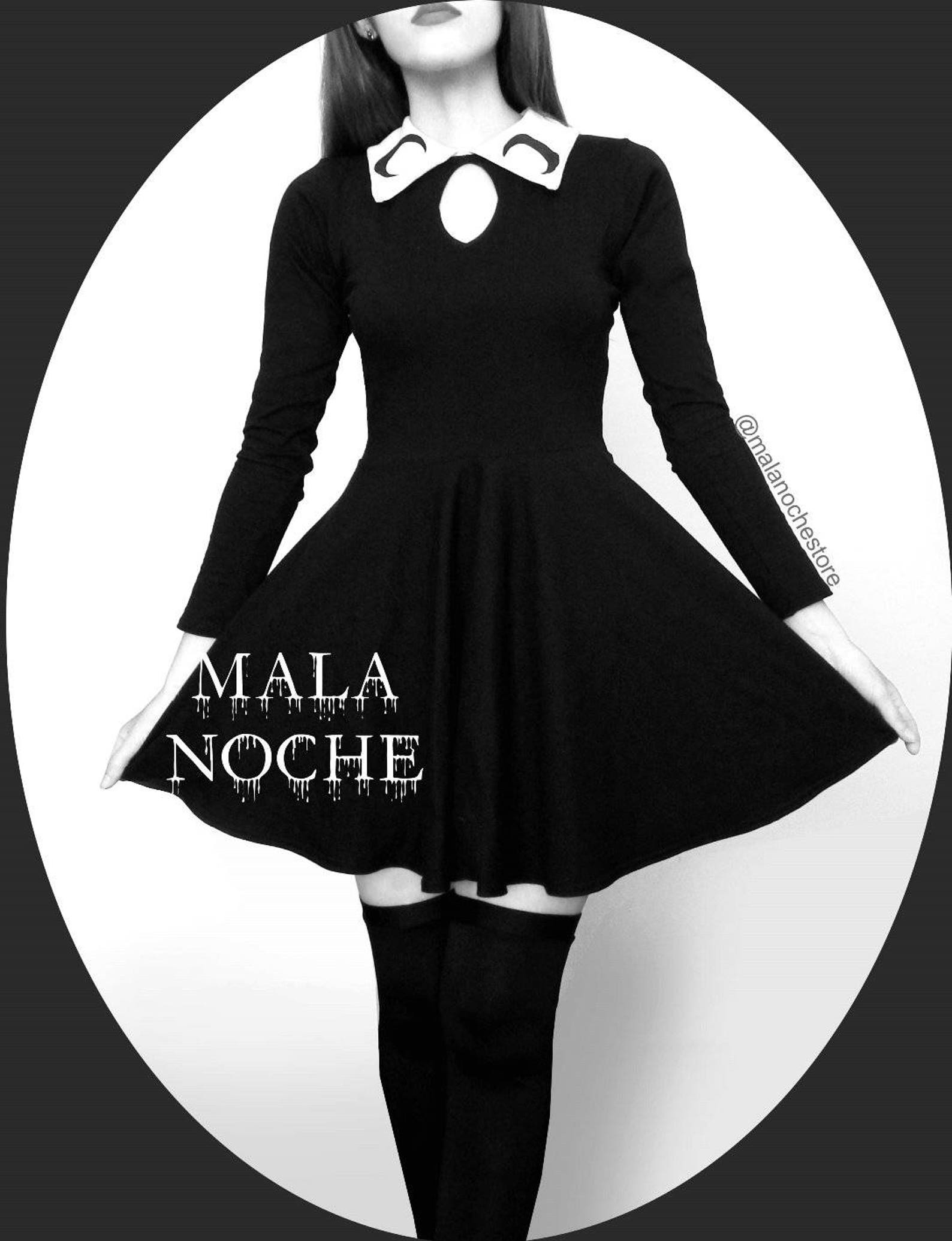 Merlina Moon Dress Addams Dress Wednesday Addams Moon - Etsy Ireland