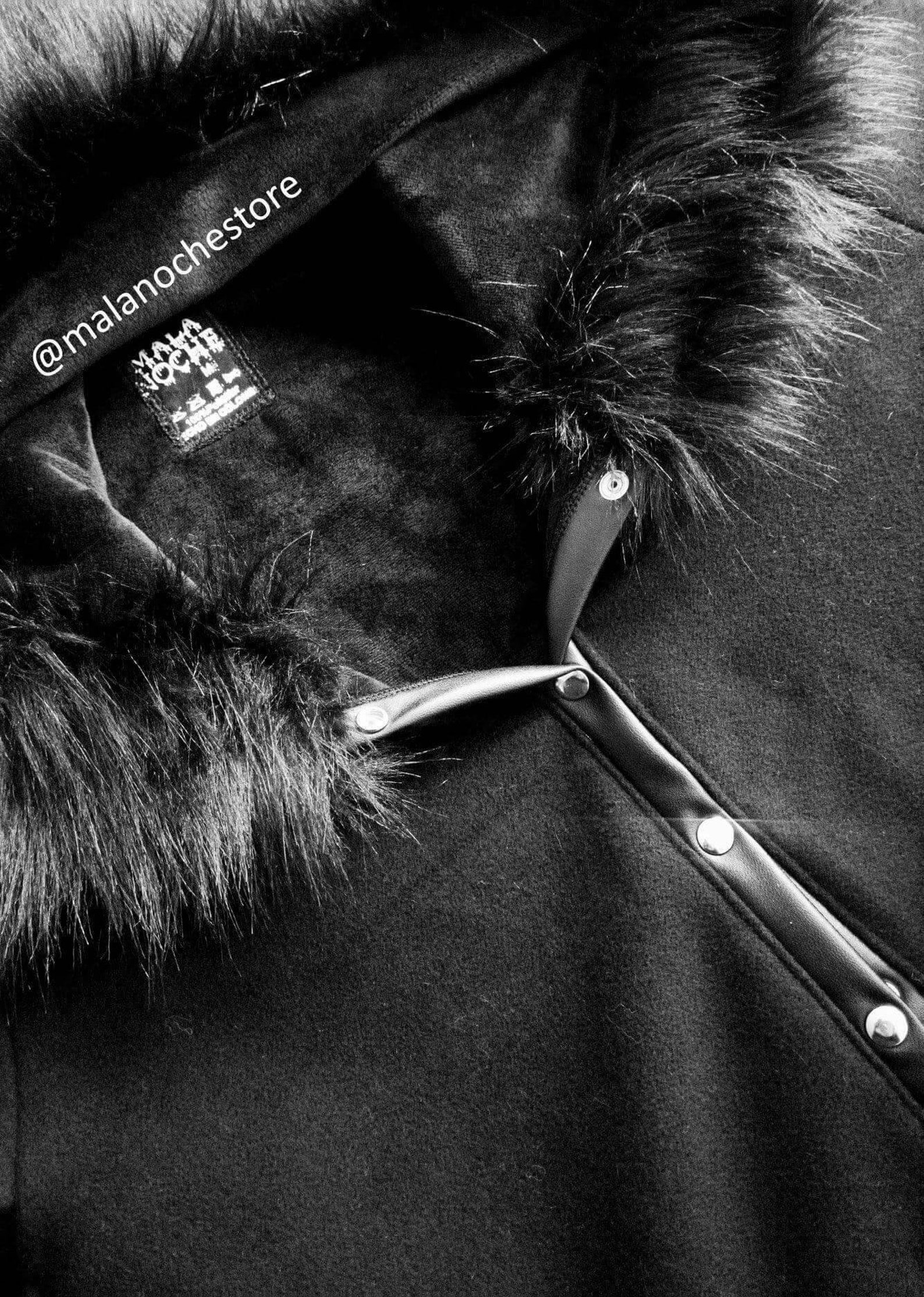 Coat Blade Coat Goth Oversize Hood Coat Fuzzy Dark Coat | Etsy