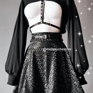 Crop Top Pandora, Crop Goth, Gothic Clothing, Black Blouse, Witchy ...