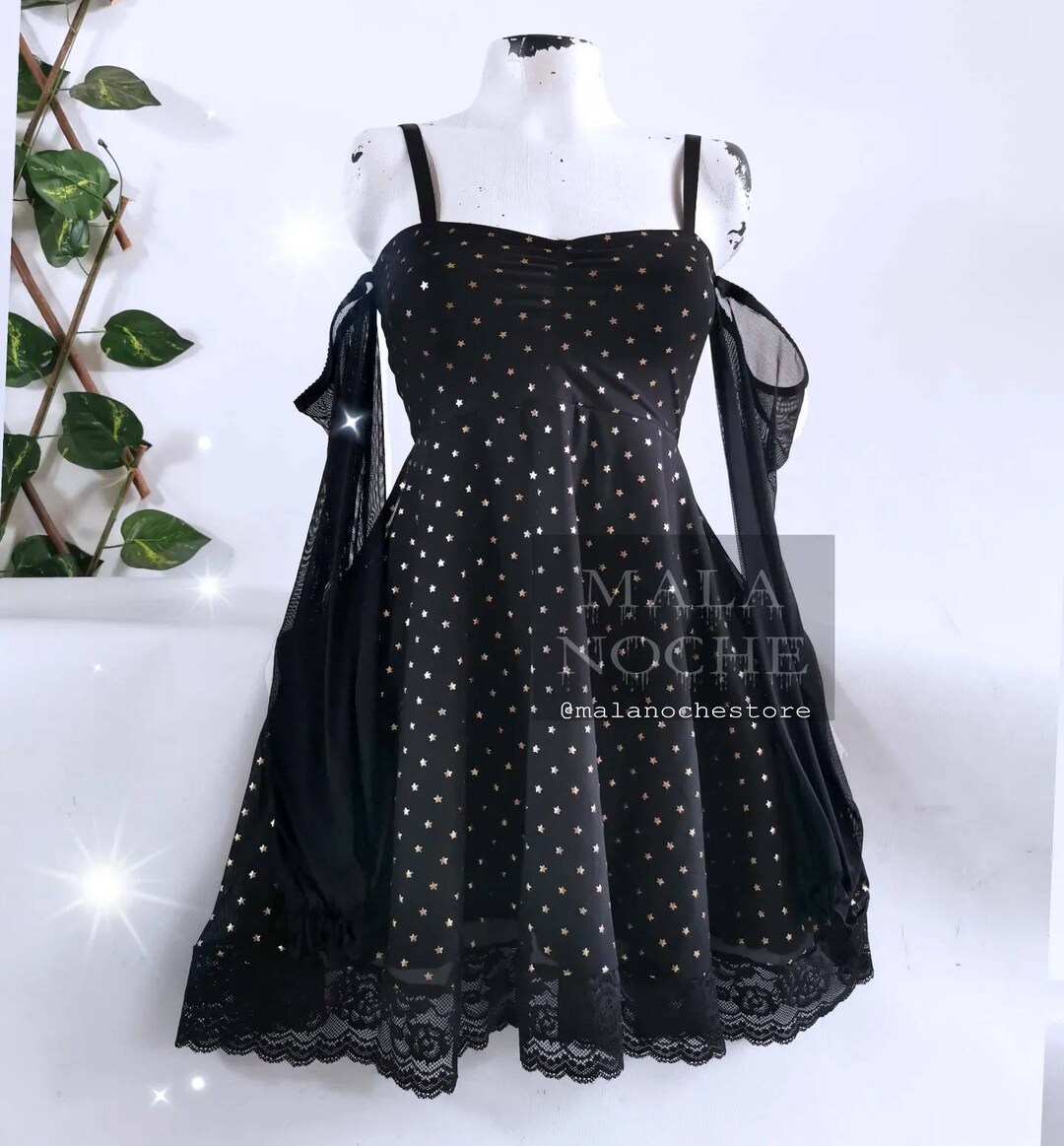 Dress Solsticio, Women Dress, Star Dress, Goth Dress, Gothic Dress ...