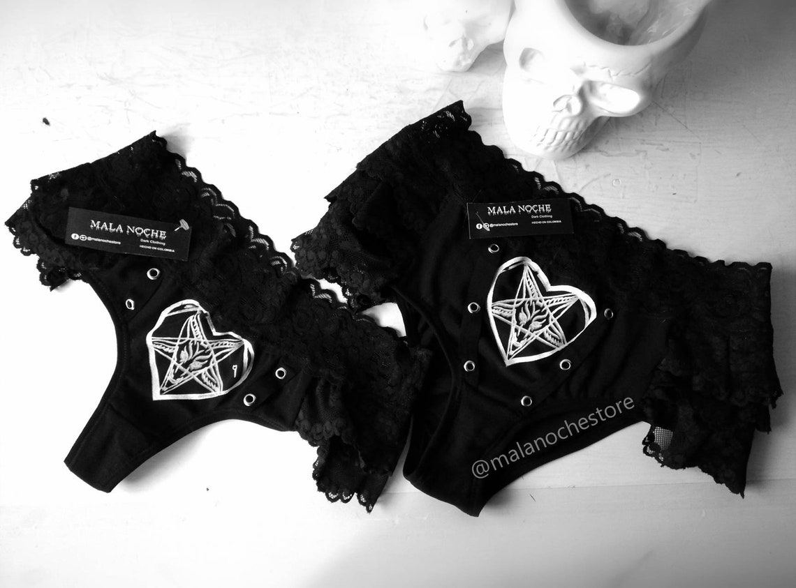 Panty Baphomet Lover Skull Panty Goth Lingerie Bones. - Etsy