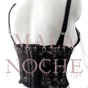 Top Lace, Lace Bralette, Goth Bralette, Dark, Skull Top, Gothic ...