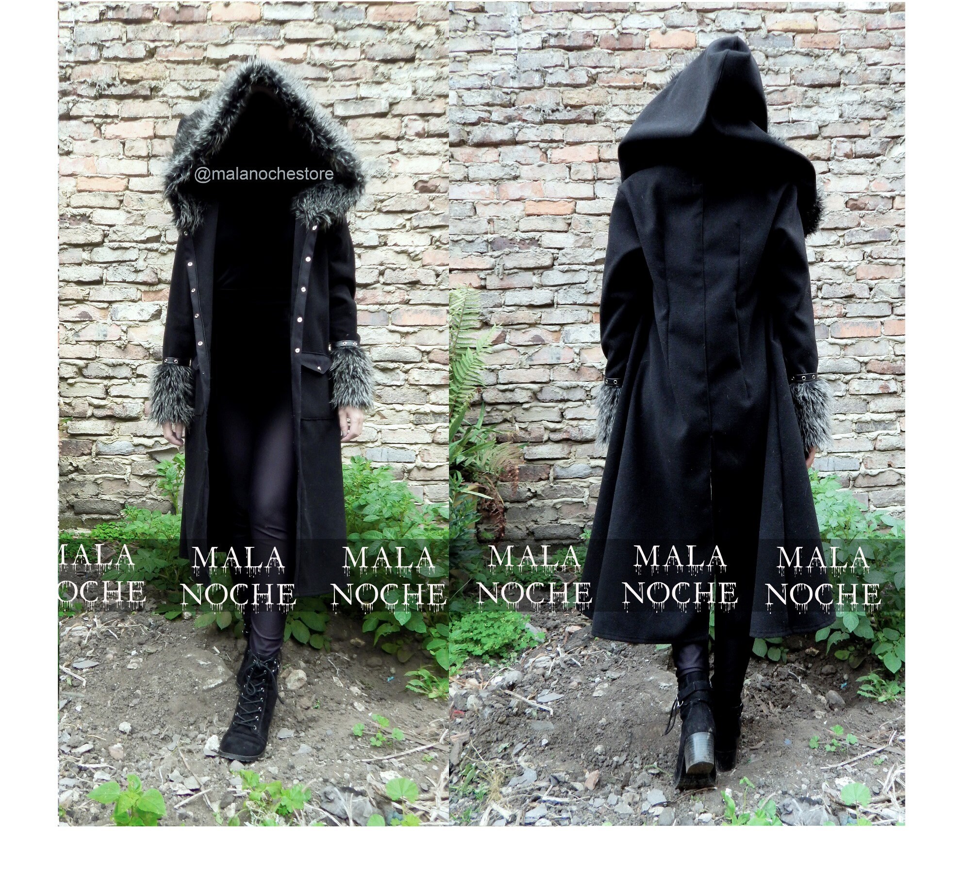 Coat Condesa Black Goth Coat Dark Gothic Tunic Oversize - Etsy