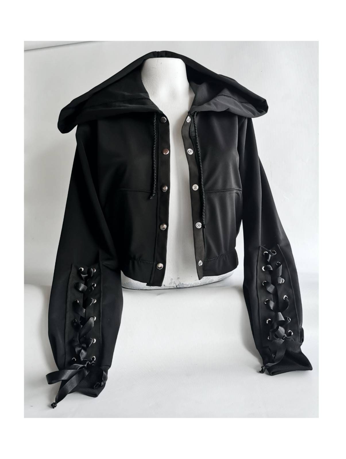 Crop Hoodie Dark Goth Hoodie Crop Top Crop Hoodie Black | Etsy