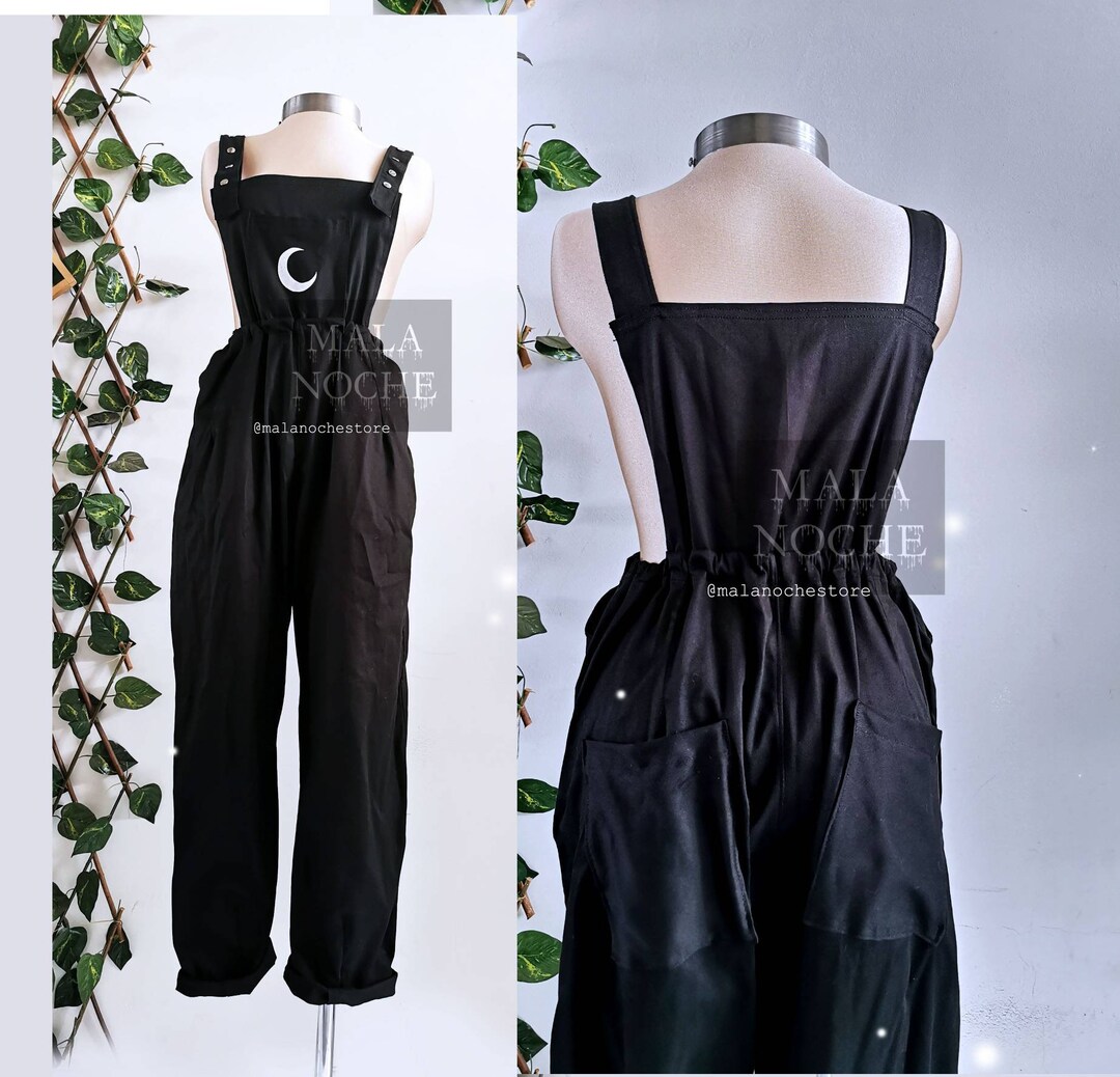 Overall Moon, Jumpsuit Moon, Overall Women, Black Overall, Black ...