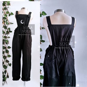 Overall Moon, Jumpsuit Moon, Overall Women, Black Overall, Black ...