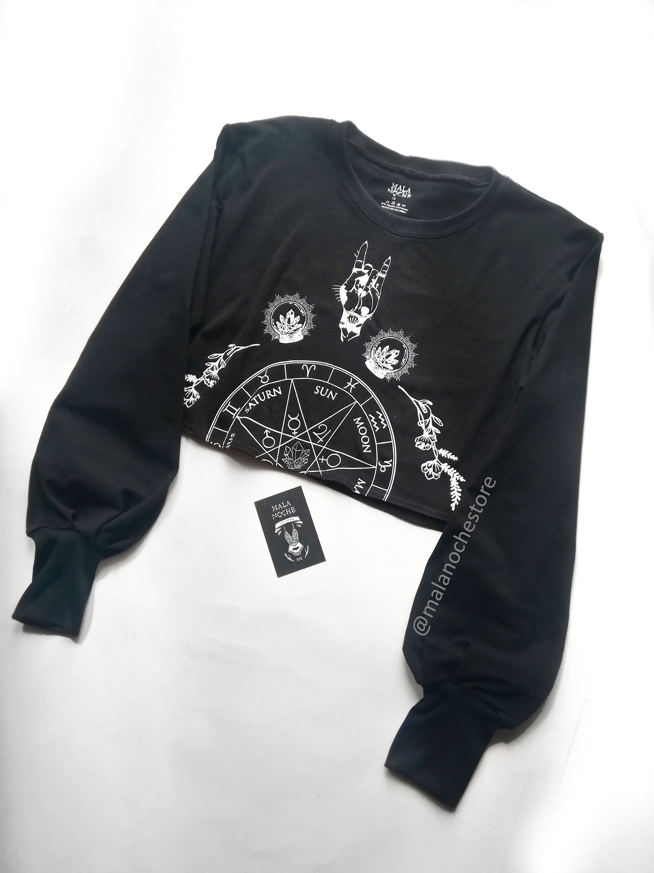 Crop Hoodie Magic Crop Top Goth Gothic Dark Gothic - Etsy