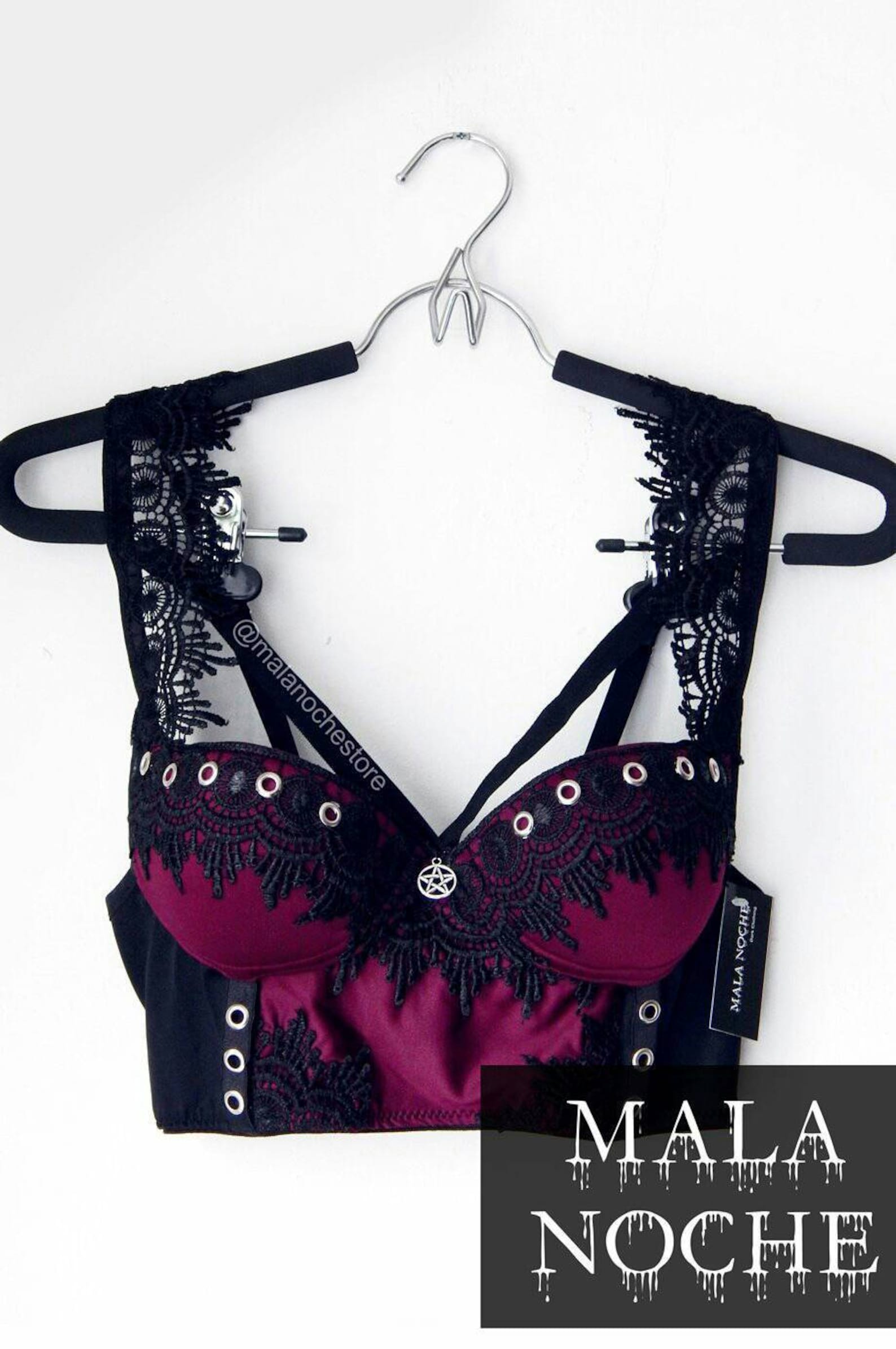 Vampiria Bra Gothbra Harnessbdsmlace Bralette Goth - Etsy