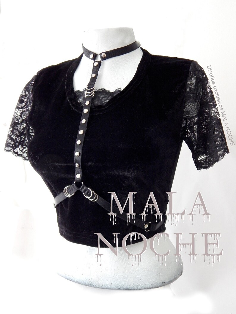 Harness Vampiria Choker 2 choker BDSM body harness Bdsm | Etsy