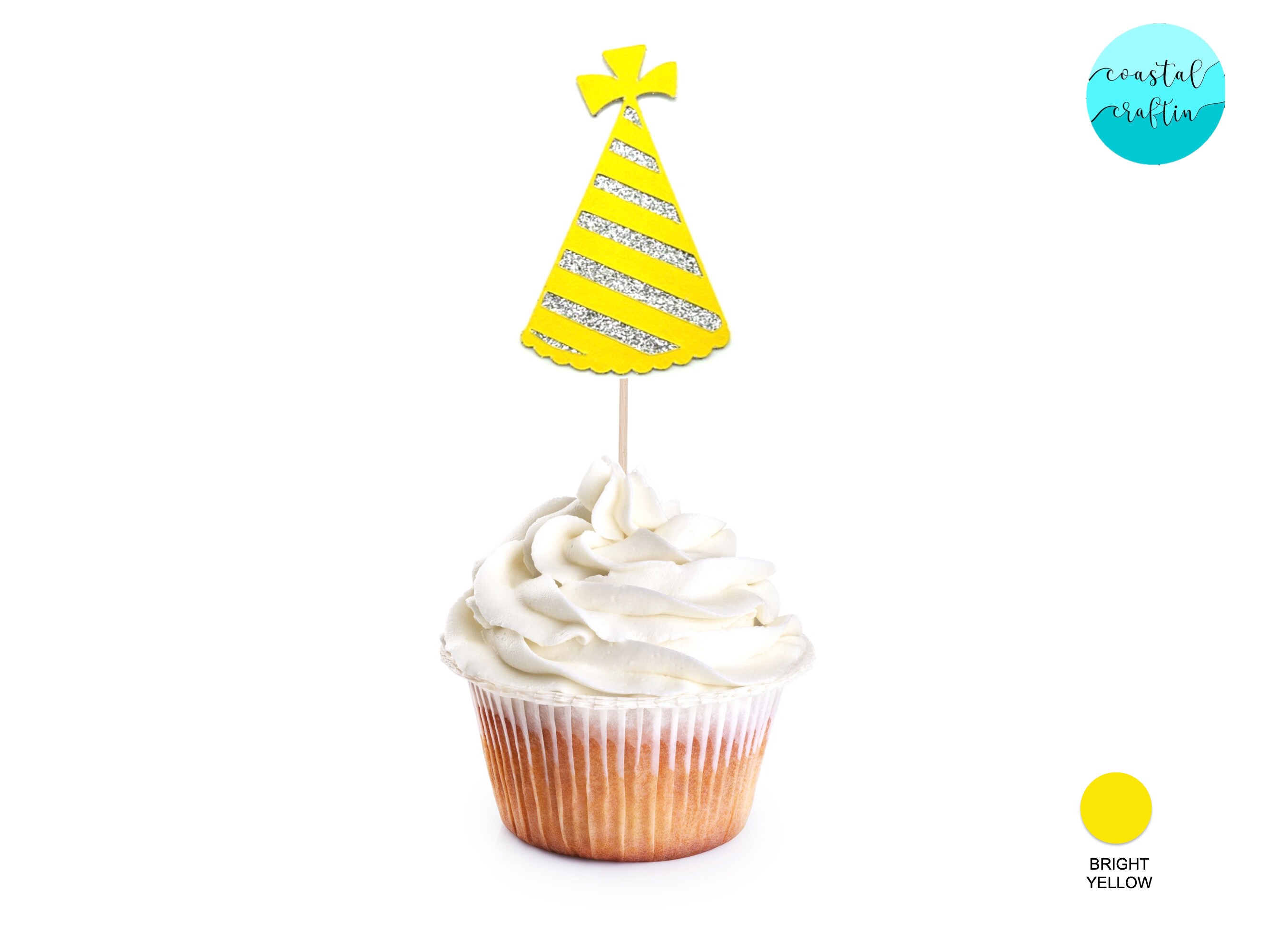 Party Hat Cupcake Toppers Party Hat Food Picks Birthday Party Decor - Etsy