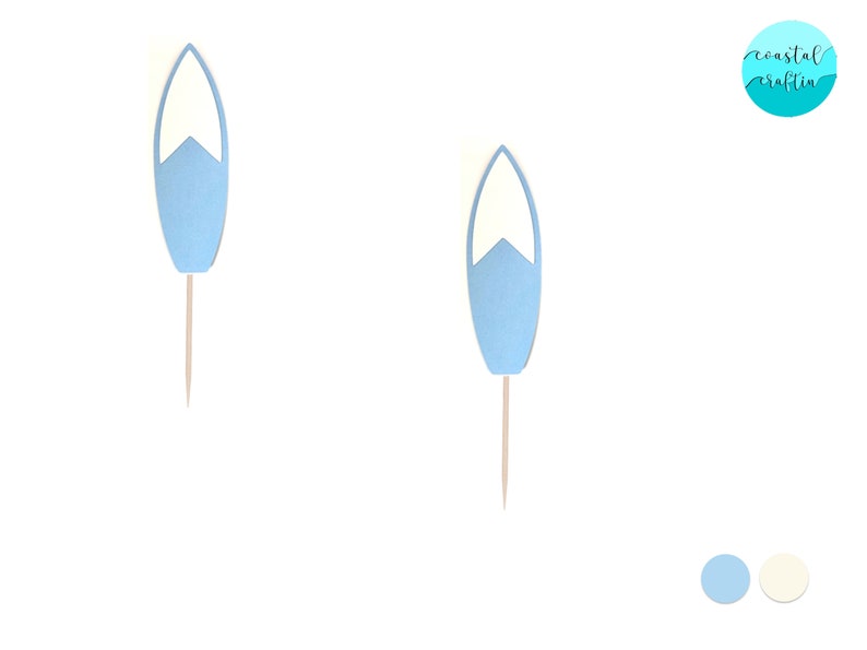 Blue Surfboards | Cupcake Toppers Set of 12 | Boy Baby Shower | It's A ...