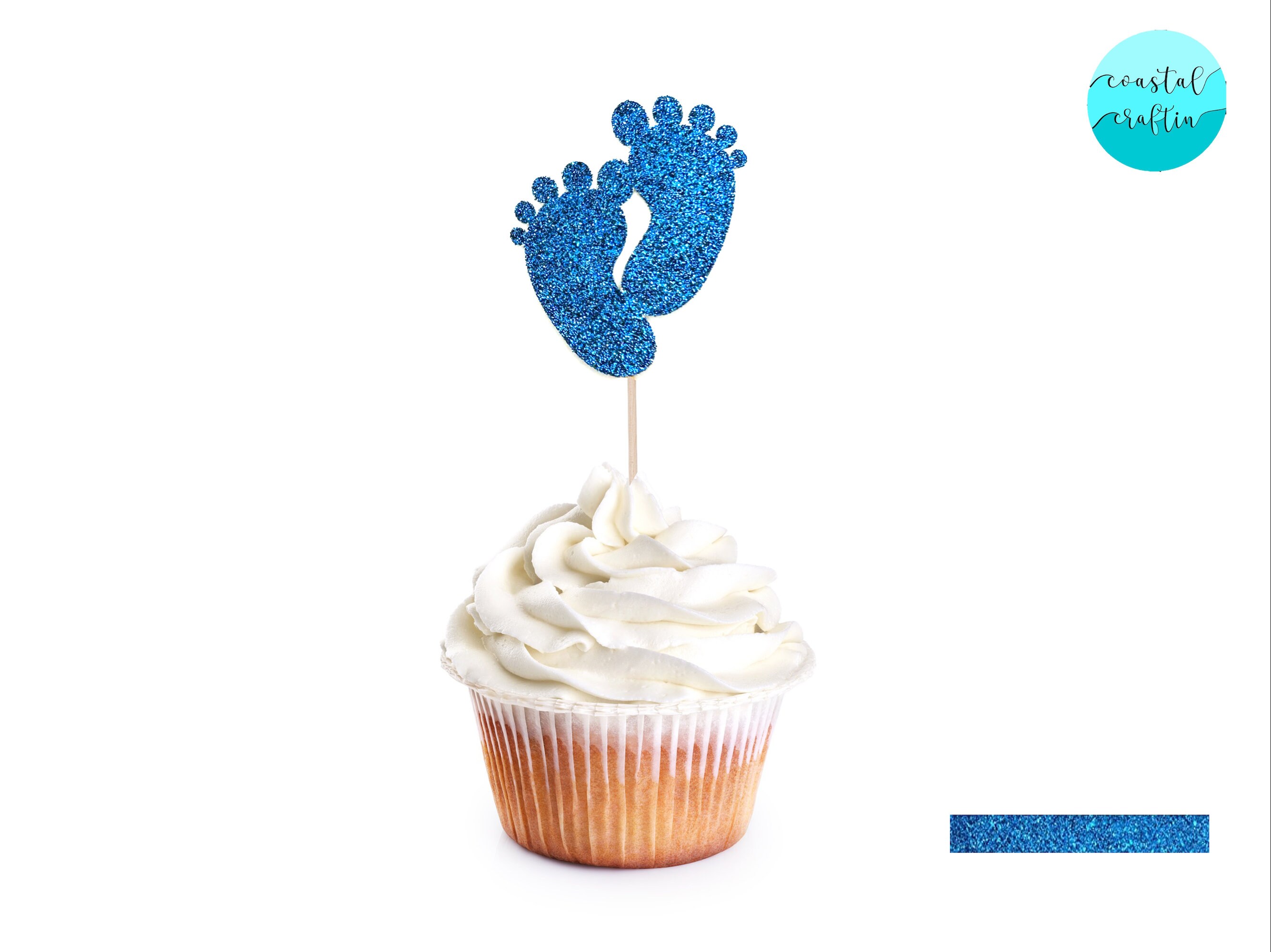Baby Feet Cupcake Toppers Set of 12 Baby Shower Cupcake - Etsy