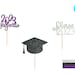 Personalized Graduation Cupcake Toppers, Set of 12 School Name Cupcake ...