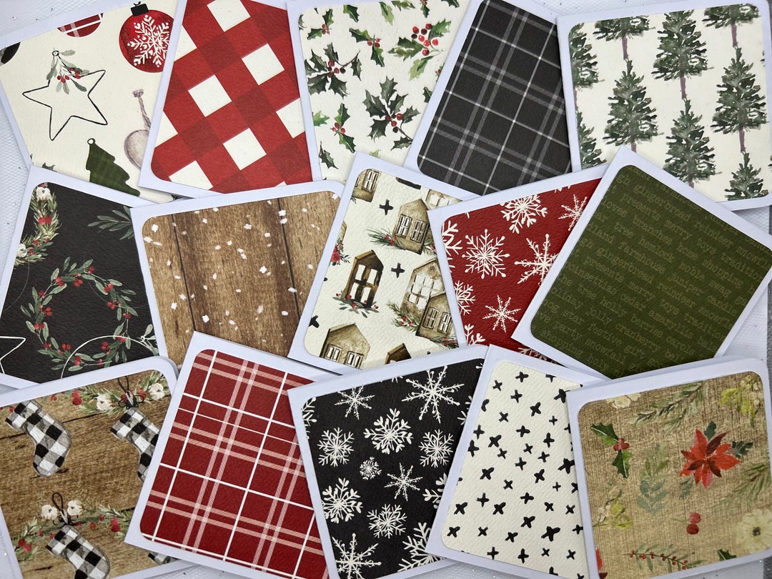 Mini Christmas Cards With Envelope, Set of 10, Christmas Cards Bulk ...