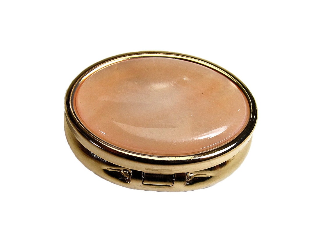 Compact Pill Box Made With Mother Pearl Shell for Pills and Small ...
