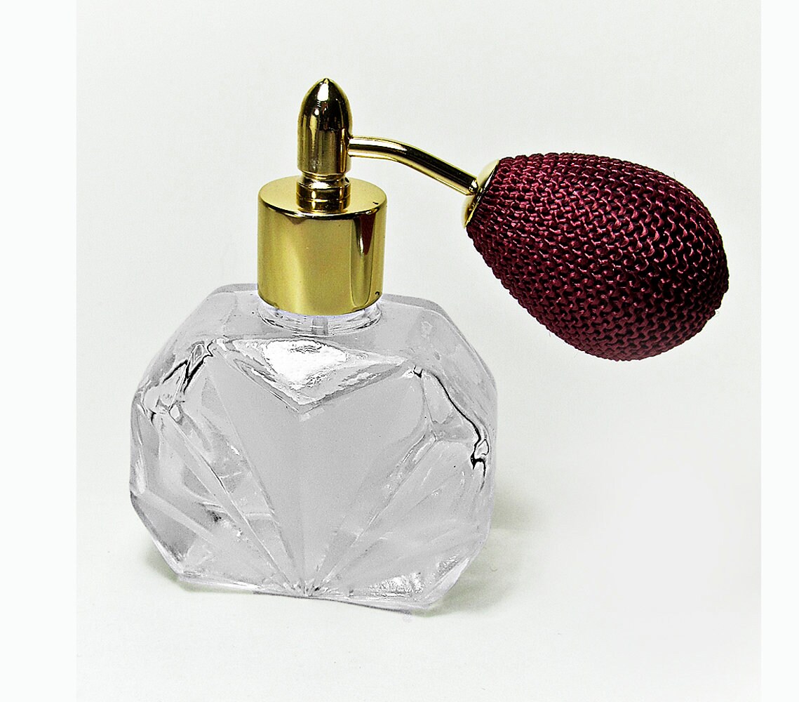 Crystal Perfume Bottle With Bulb Spray Mounting - Etsy