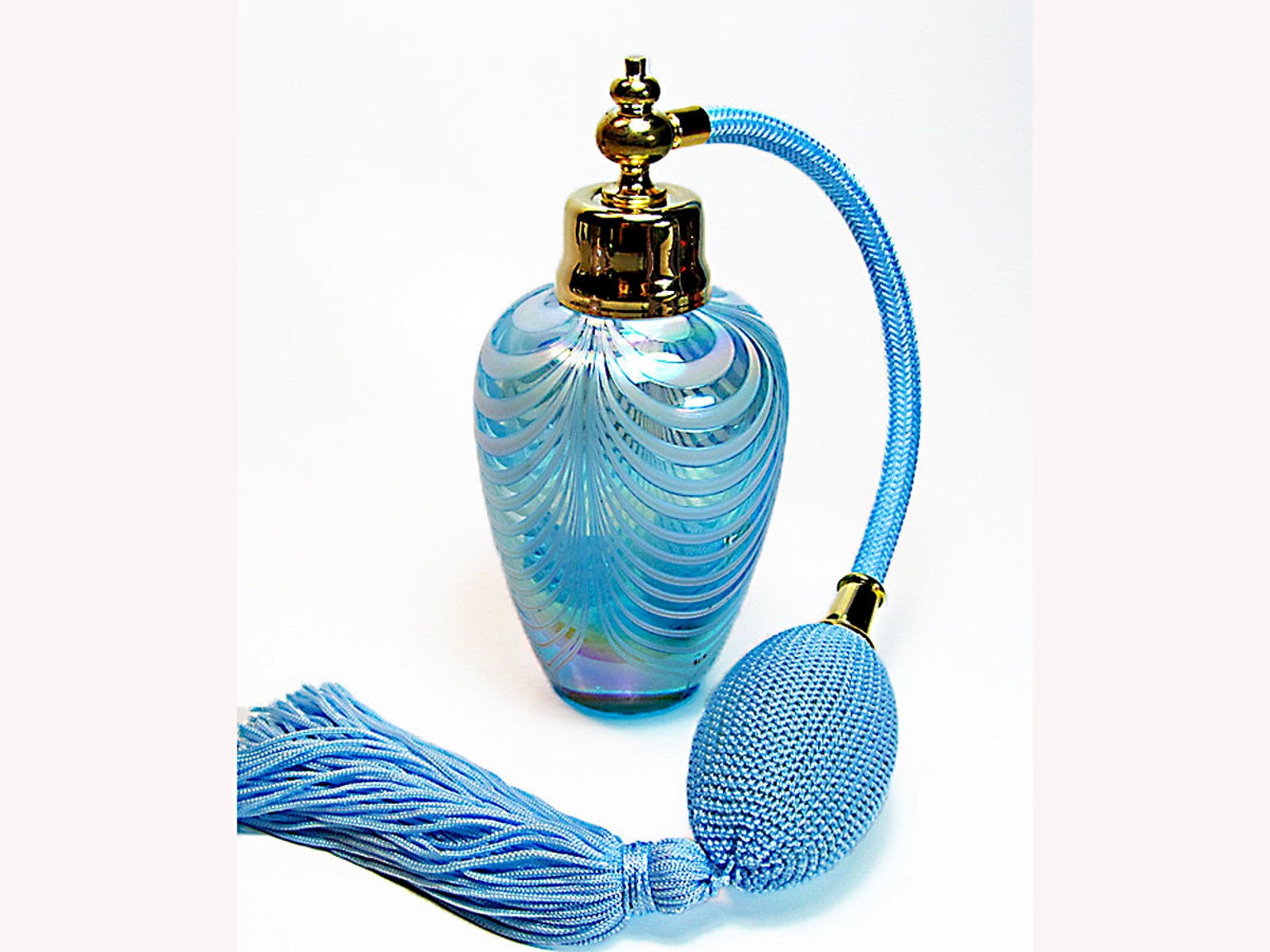 Refillable Art Crystal Glass Perfume Bottle With Turquoise - Etsy