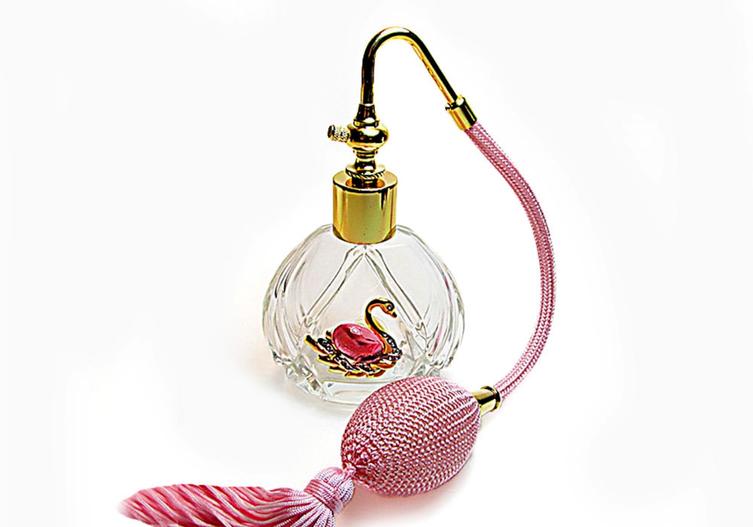 Unique Vintage Perfume Spray Bottle With Pink Bulb and Tassel - Etsy