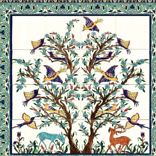 Olive Tree Ceramic Tile Mural - Etsy