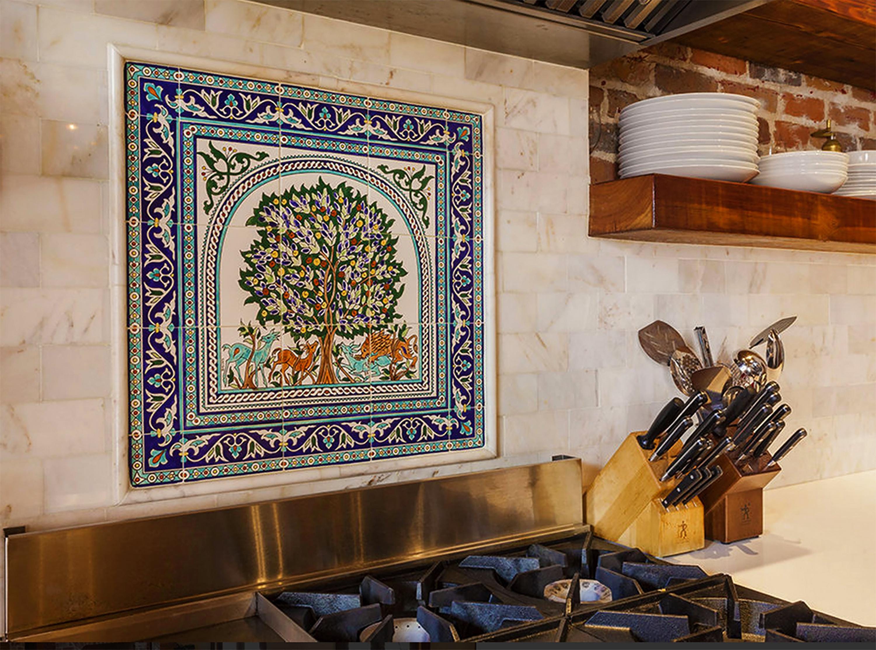 The Tree of Life Ceramic Tile Mural 60x60cm - Etsy