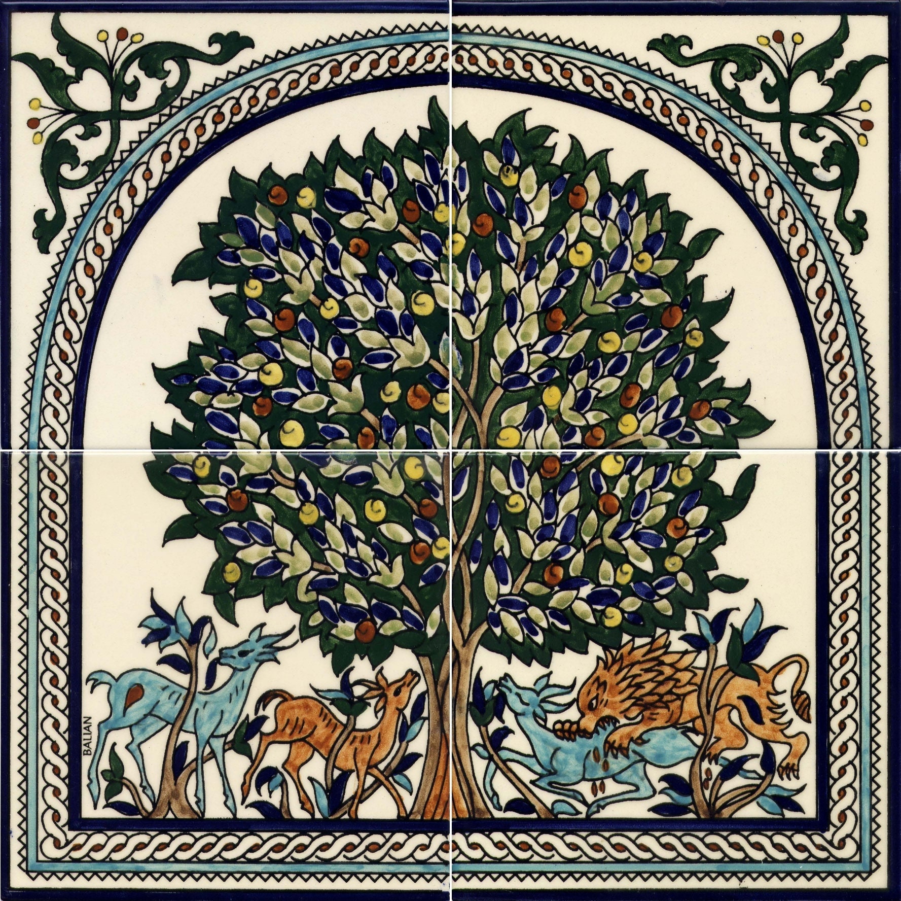 The Tree of Life Ceramic Tile Mural - Etsy